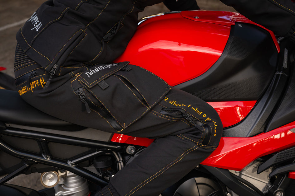 Armoured Motorcycle Joggers Women's - MotoCAP Rated Black 210 GOLD ...