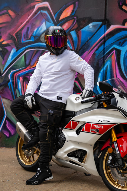 Armoured Motorcycle Joggers Men's - MotoCAP Rated Black 210 GOLD - 2WA ...